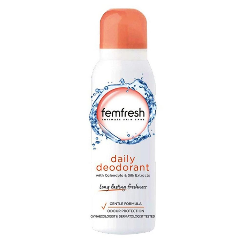 Femfresh Daily Deodorant Spray, 125 ML, Talc-free and hypoallergenic ...